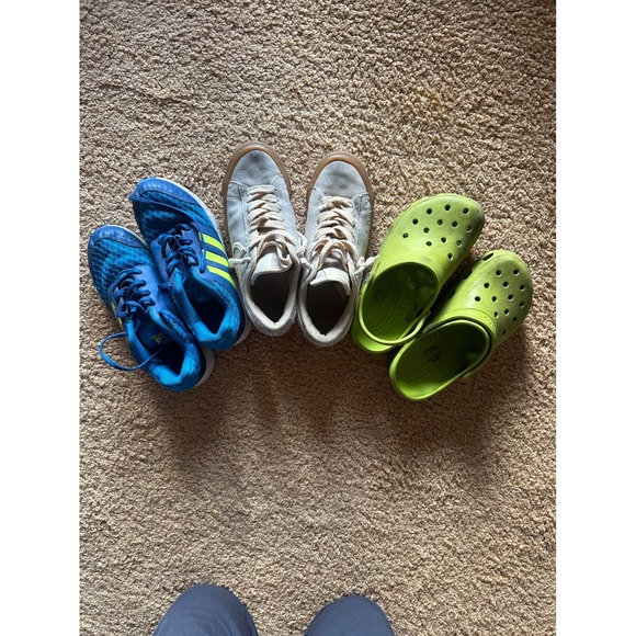 Adidas, Nike, Crocs | Shoes | Adidas Blue Running Shoes 5 Nike Beige ...